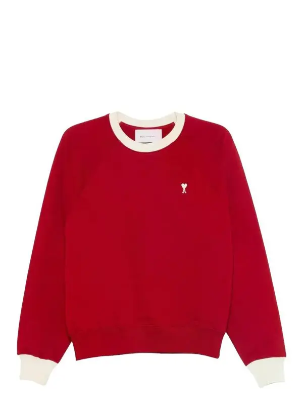 AMI Paris De Coeur Raglan Sweater - Red