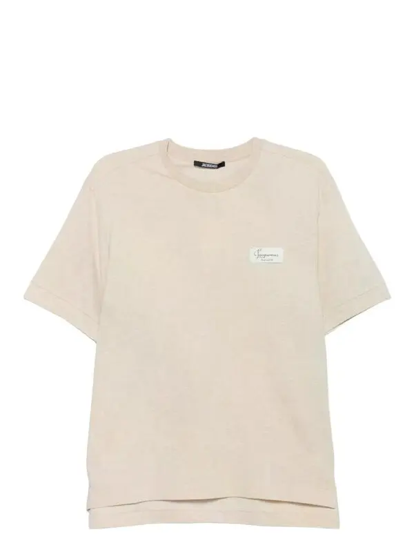 Jacquemus Logo Patch T-shirt - Neutrals