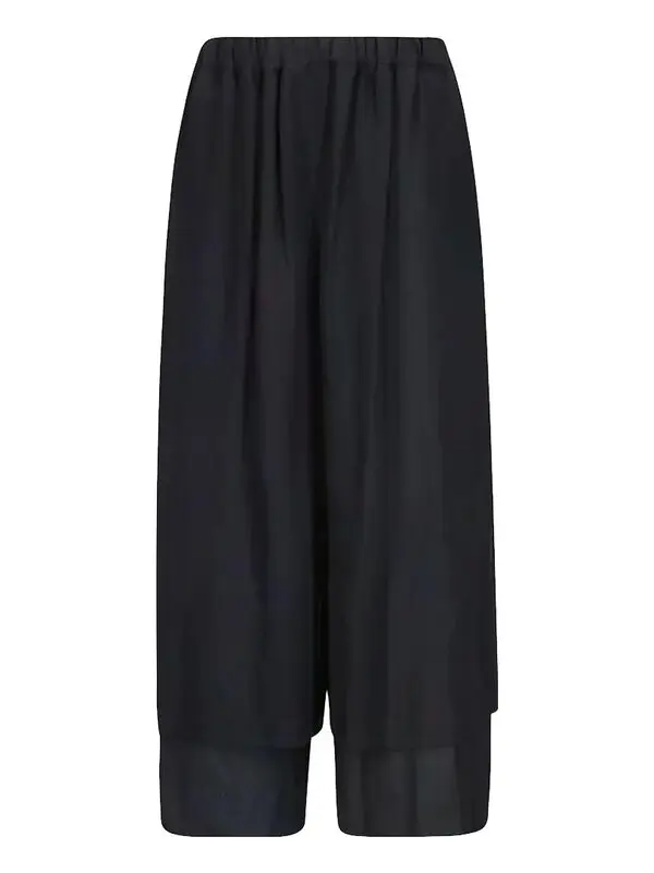 Comme Des Garçons Layered Wide-leg Trousers - Black