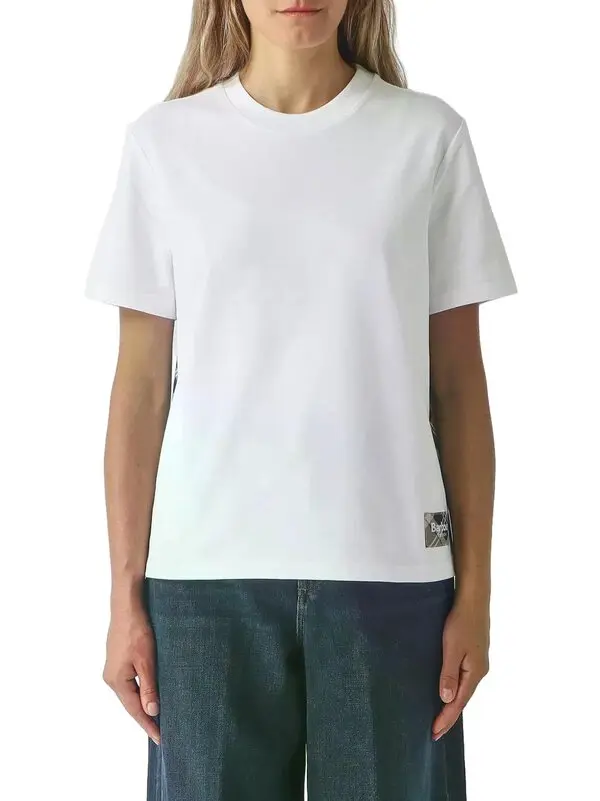 Barbour Tartan-panel Logo Patch T-shirt - White