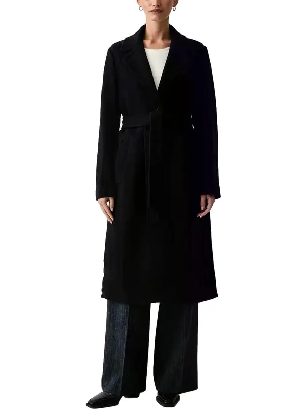 Marc O'polo Belted Single-breasted Coat - Blue