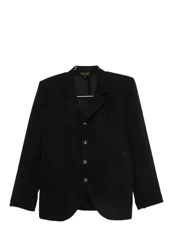 Comme Des Garçons Single-breasted Notched Lapel Jacket - Black