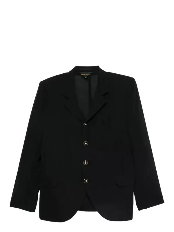 Comme Des Garçons Single-breasted Notched Lapel Jacket - Black