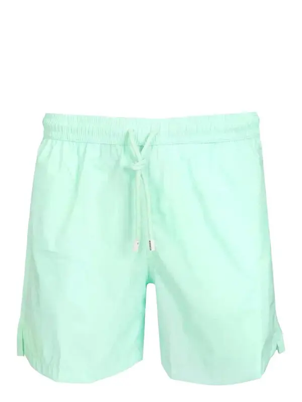 Fedeli Drawstring Waist Swim Shorts - Green