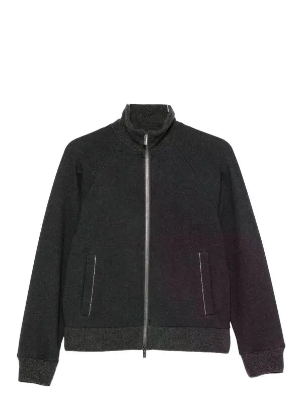 Peserico Zip-up Raglan-sleeve Sweater - Grey