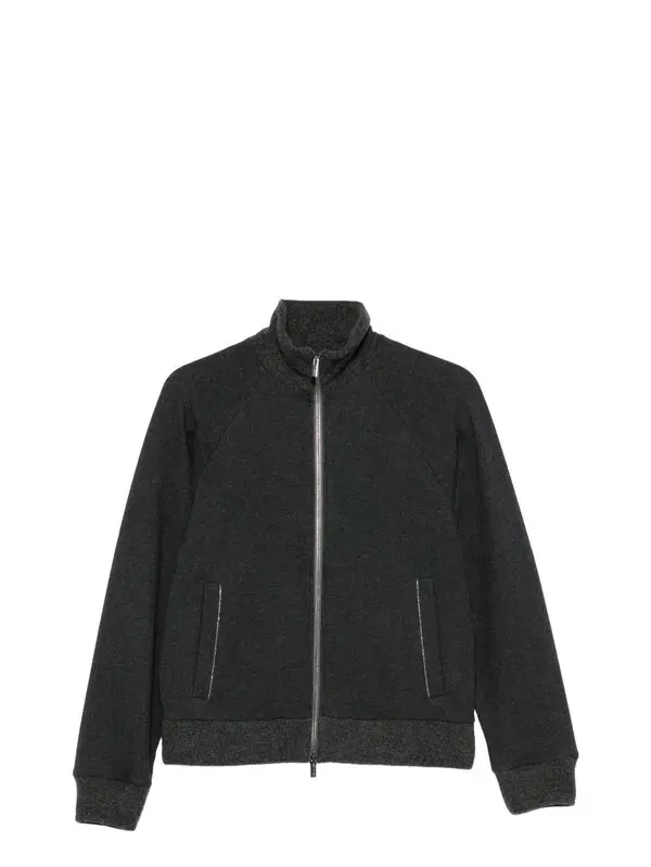 Peserico Zip-up Raglan Sweater - Grey