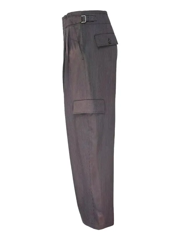 JIYONGKIM Pinstripe Cargo Pants - Grey