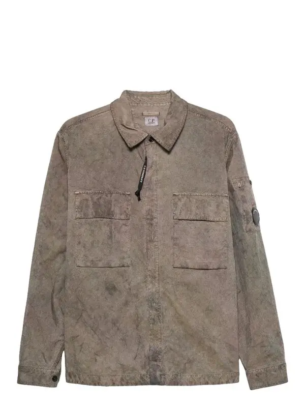 C.P. COMPANY Panama-r Lens Overshirt - Brown