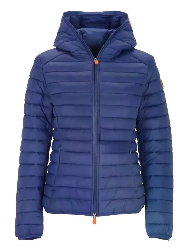 SAVE THE DUCK Quilted Hooded Jacket - Blue