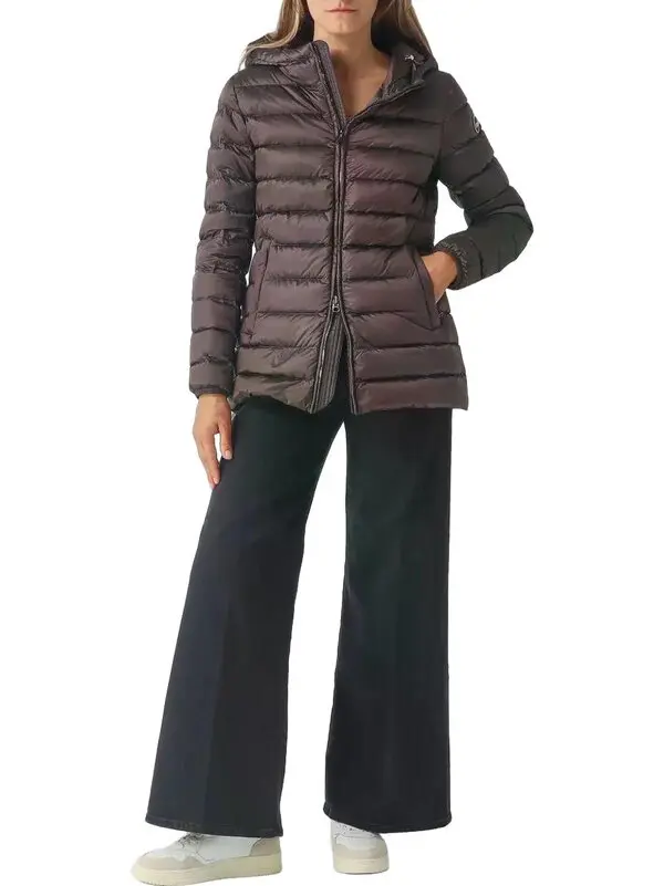 COLMAR Quilted Hooded Jacket - Brown