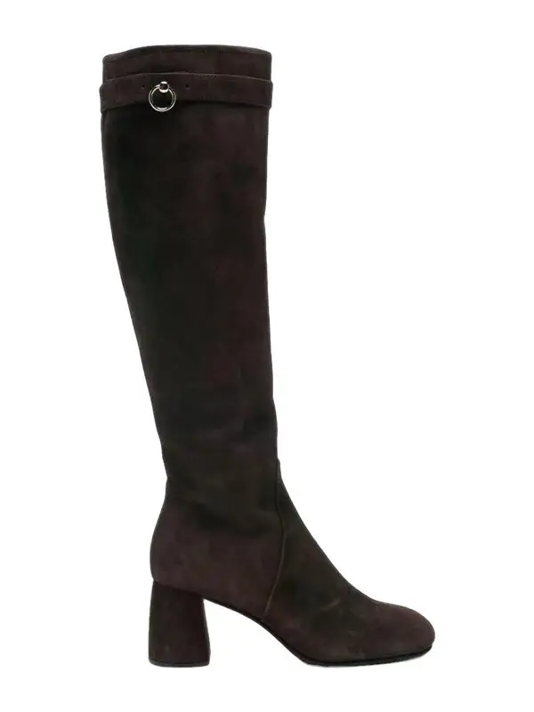 POEVE Suede Knee High Boots - Brown