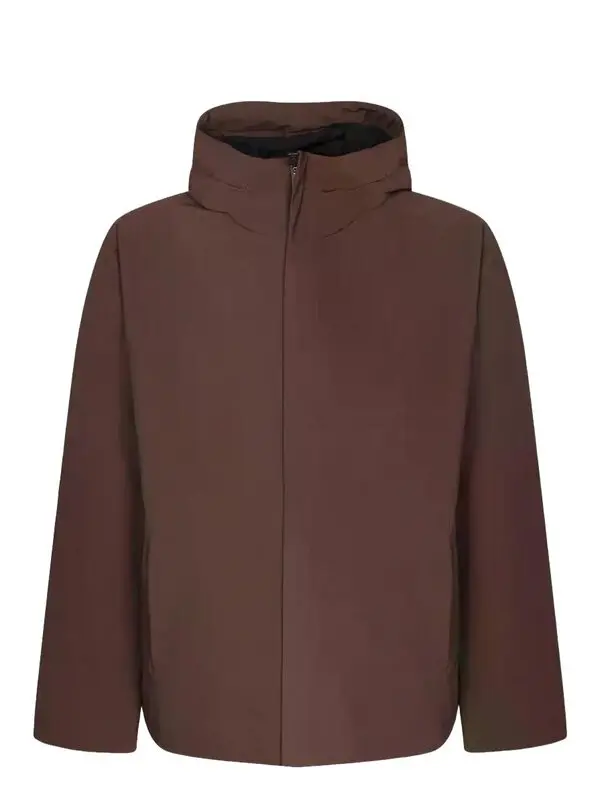 Herno Hooded Zip-up Jacket - Brown