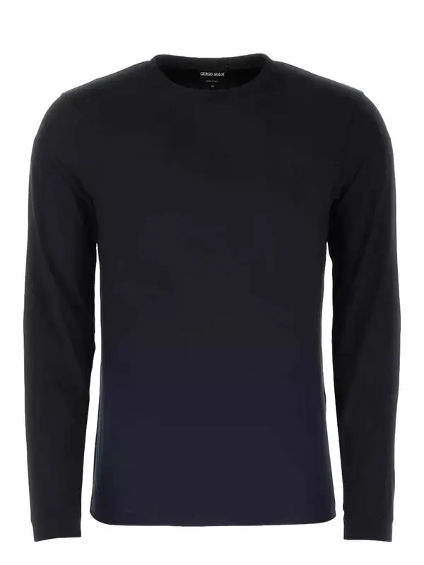 Giorgio Armani Long-sleeve Crew-neck T-shirt - Black