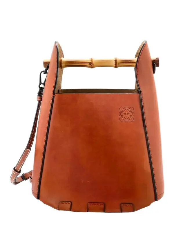 Loewe Bamboo Leather Bucket Bag - Brown