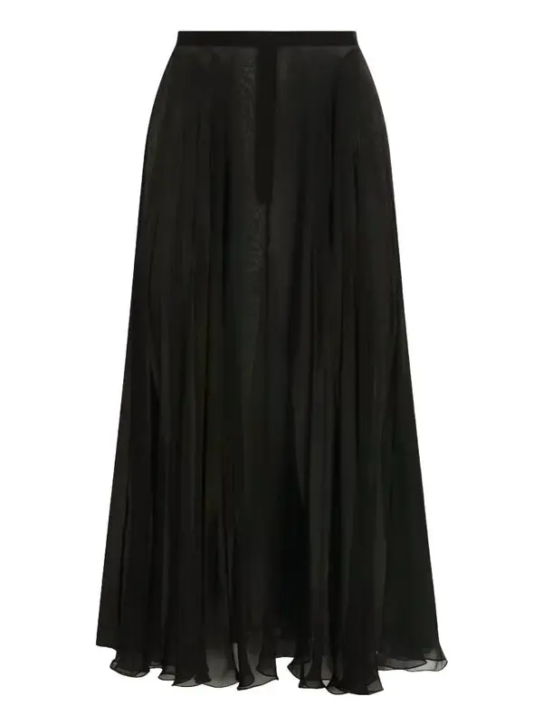 Dolce & Gabbana Chiffon Circle Skirt - Black