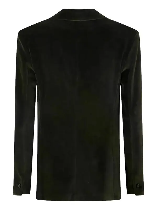 CIRCOLO 1901 Single-breasted Velvet Blazer - Green