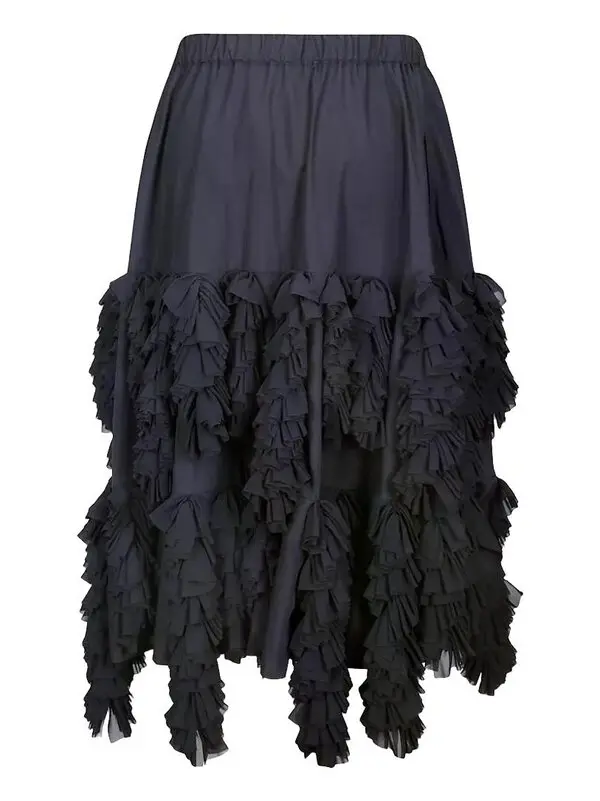 Comme Des Garçons Ruffled Tiered Skirt - Black