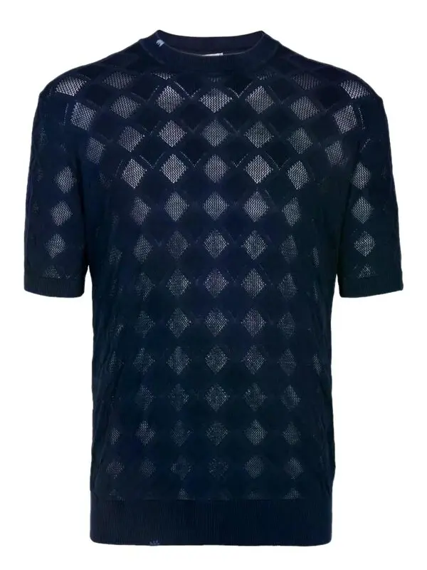 BOB Diamond-knit T-shirt - Blue