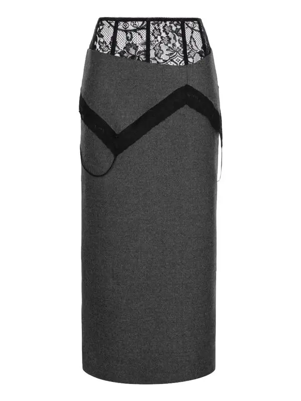 SEEN USERS Trousseau Pencil Midi Skirt - Grey