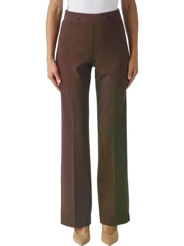 MEIMEIJ Pressed-crease Flared Trousers - Brown