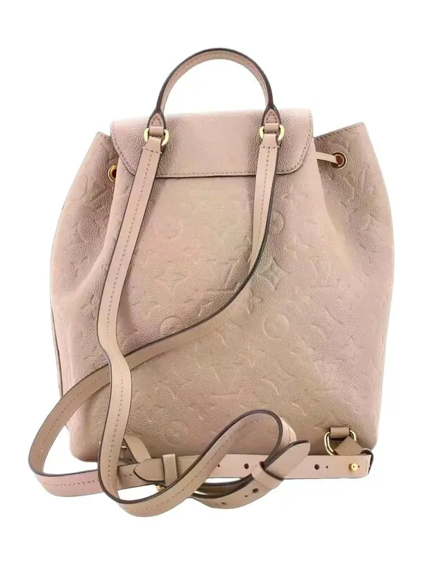 LOUIS VUITTON Montsouris Nm Monogram Empreinte Leather Pm Backpack - Neutrals