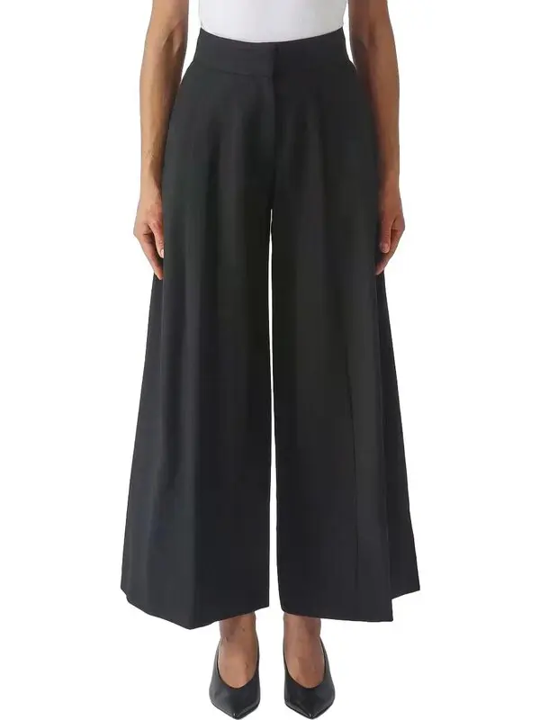 MEIMEIJ Pleated Palazzo Pants - Black