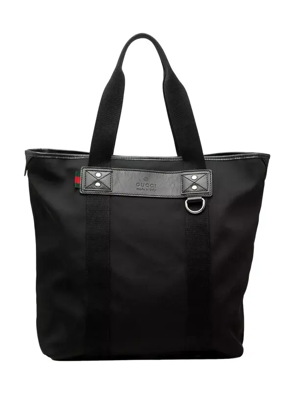 Gucci Nylon Web Tote Bag - Black