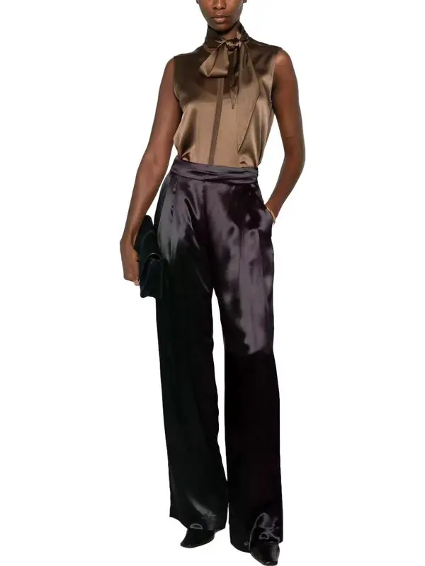 Erika Cavallini Pleated Design Trousers - Black