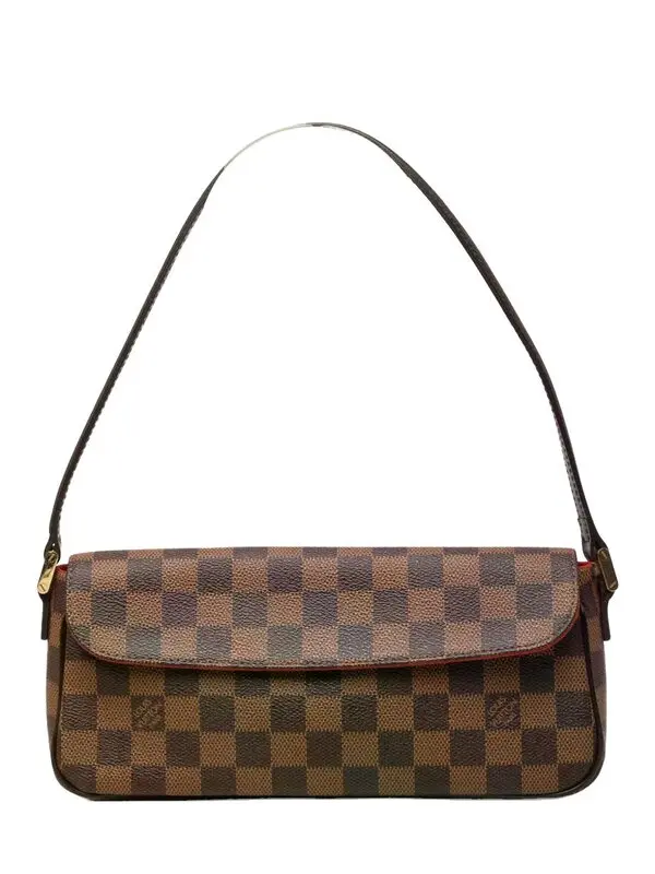 LOUIS VUITTON Damier Ebene Recoleta Shoulder Bag - Brown