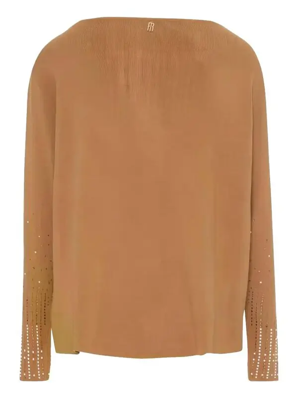 FRACOMINA Fine Knit Embellished Sweater - Brown