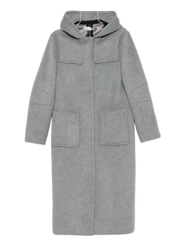Liviana Conti Hooded Storm-flap Coat - Grey