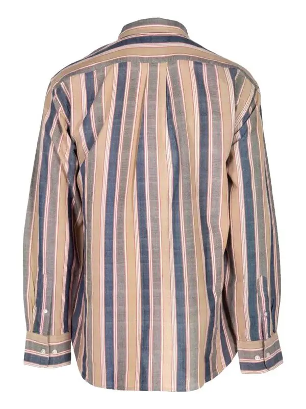ORIGINAL MADRAS TRADING COMPANY Striped Long-sleeve Shirt - Neutrals