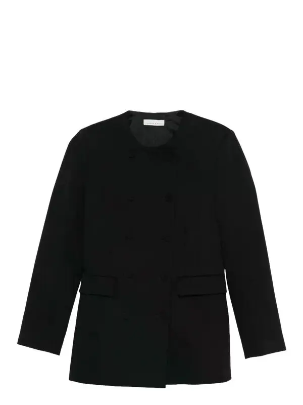 Liviana Conti Double-breasted Coat - Black