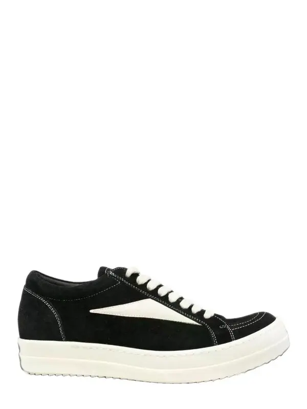 Rick Owens Contrast Patchwork Sneakers - Black