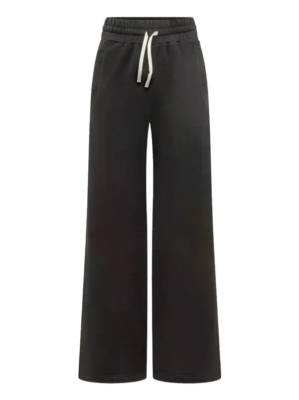 Palm Angels Logo Print Wide-leg Track Pants - Black