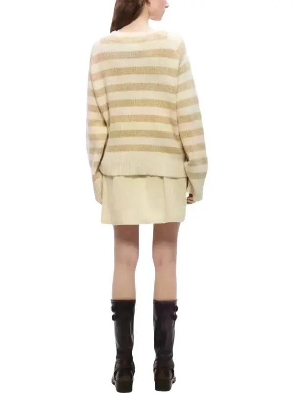 BOSS Frixel Striped Sweater - Neutrals