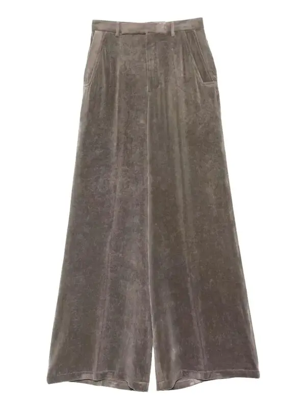 Rick Owens Velvet-effect Palazzo Pants - Grey