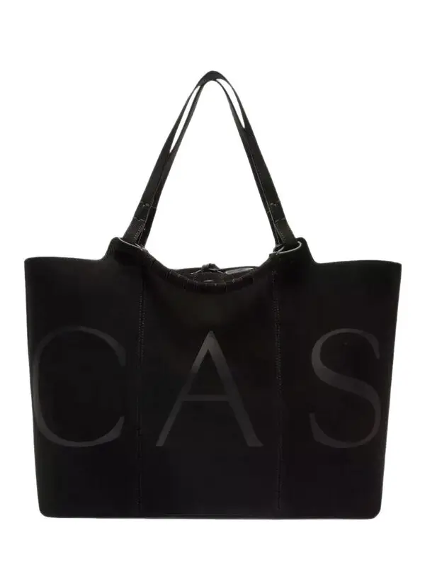 Casadei Galleria Logo Tote Bag - Black