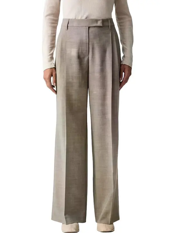 Marc O'polo Pleated Wide-leg Trousers - Neutrals