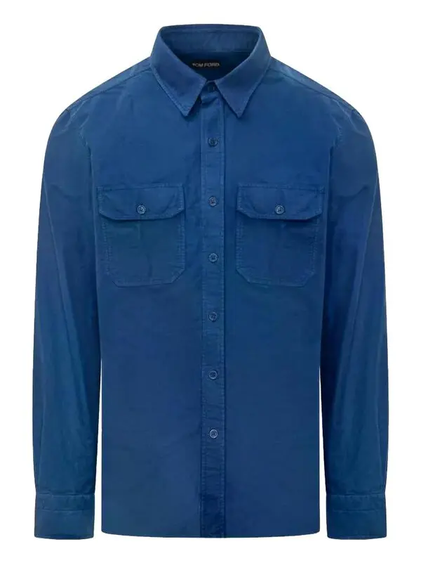 TOM FORD Military-fit Shirt - Blue