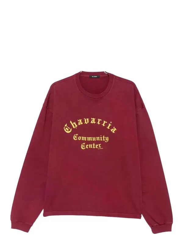 WILLY CHAVARRIA Community Center Long-sleeve Buffalo T-shirt - Red