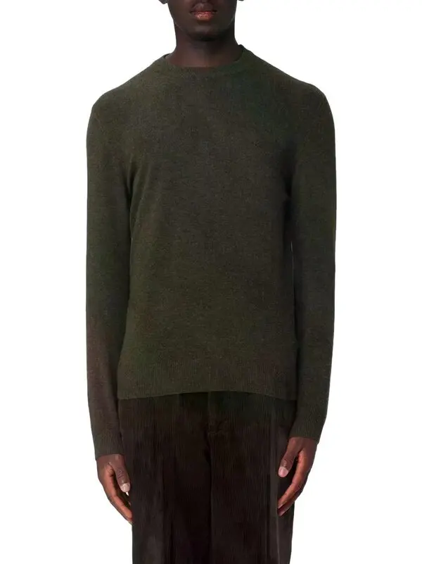 BROOKSFIELD Crew Neck Wool Sweater - Green