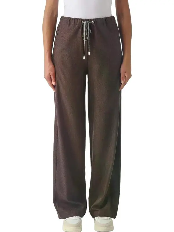 GRAN SASSO Wide-leg Trousers - Brown