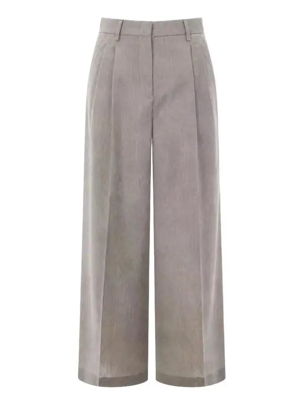 Max Mara Pleated Virgin Wool Trousers - Neutrals