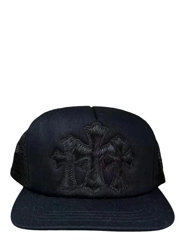 Chrome Hearts Triple Cross Cemetery Cap - Black