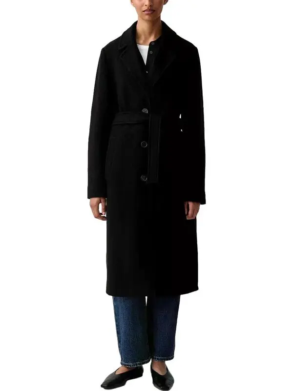 Marc O'polo Belted Single-breasted Coat - Black