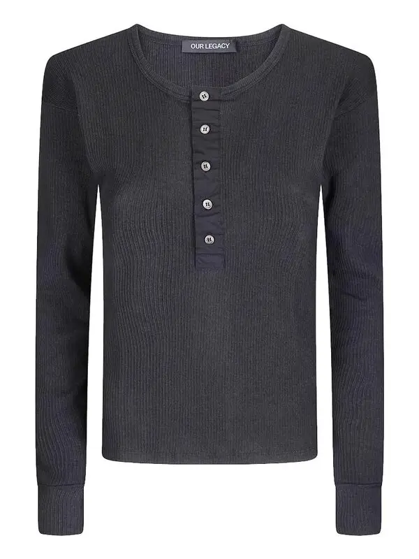 Our Legacy Henley Long-sleeve Top - Grey