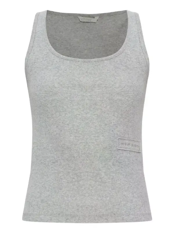 RETHINKIT STUDIOS Ribbed Sleeveless Top - Grey