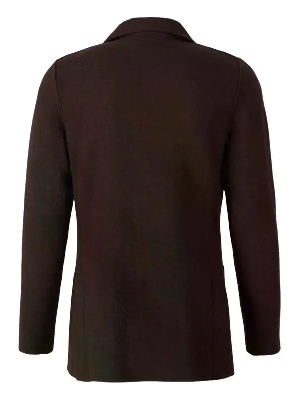 LARDINI Herringbone-knit Jacket - Brown