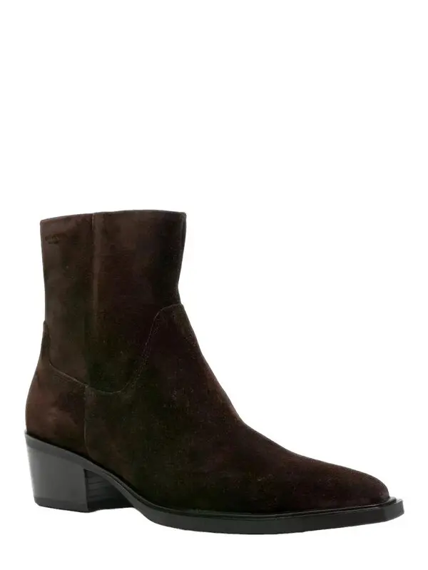 VAGABOND SHOEMAKERS Suede Pointed-toe Ankle Boots - Brown